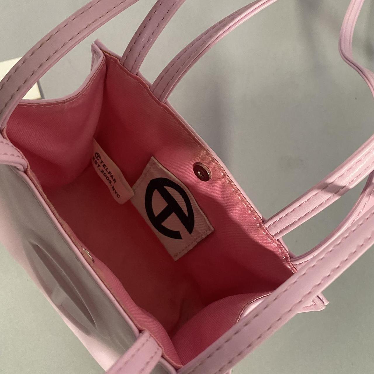 Telfar small mini shoulder bad in bubblegum pink.... - Depop