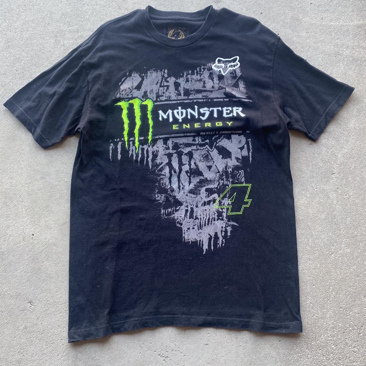 Y2K monster energy x fox racing tee Very... - Depop