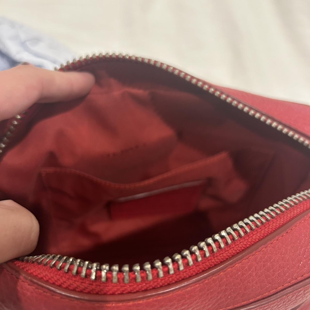 Coach authentic pebbled leather Cherry Red crossbody... - Depop