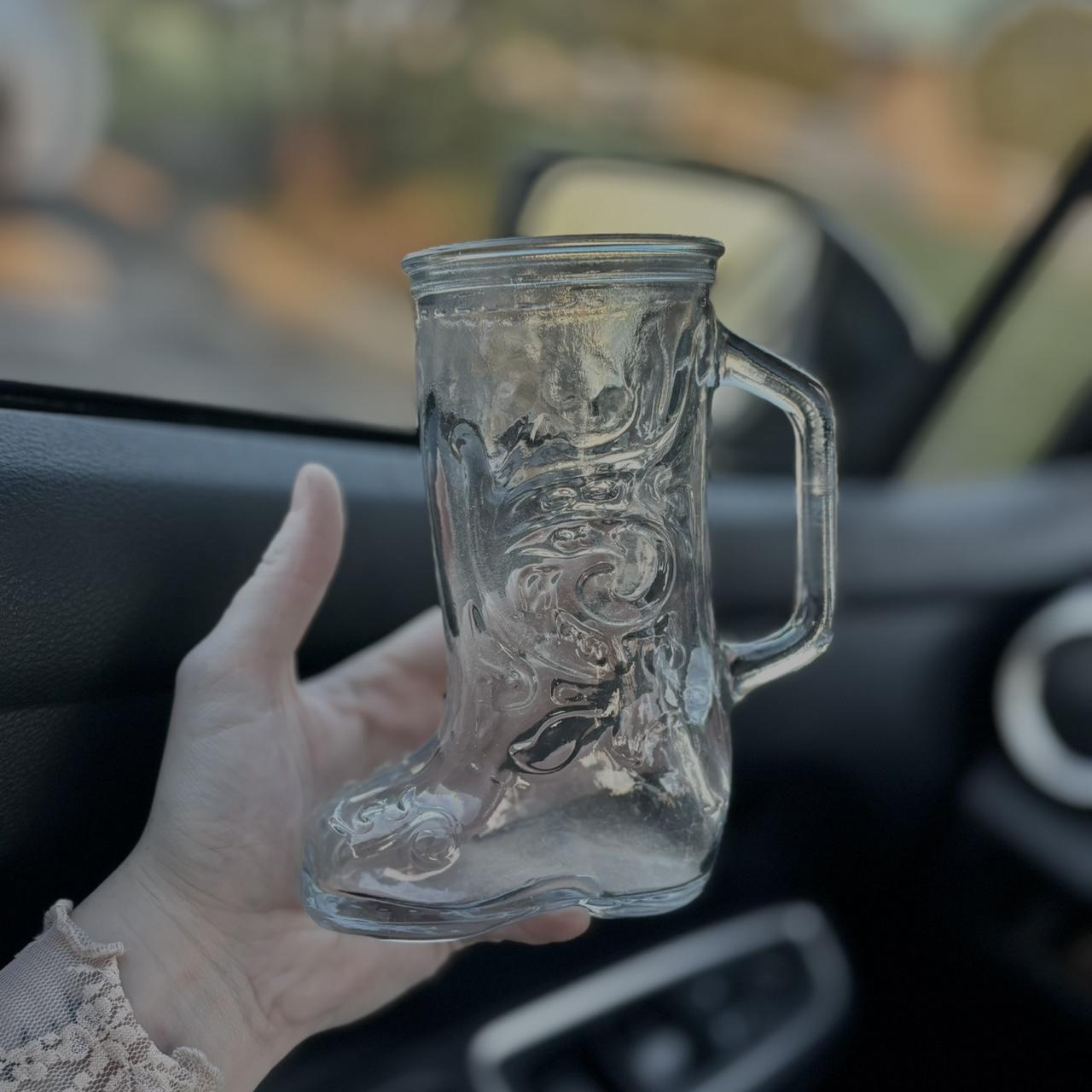 Vintage cowboy boot glass - Depop