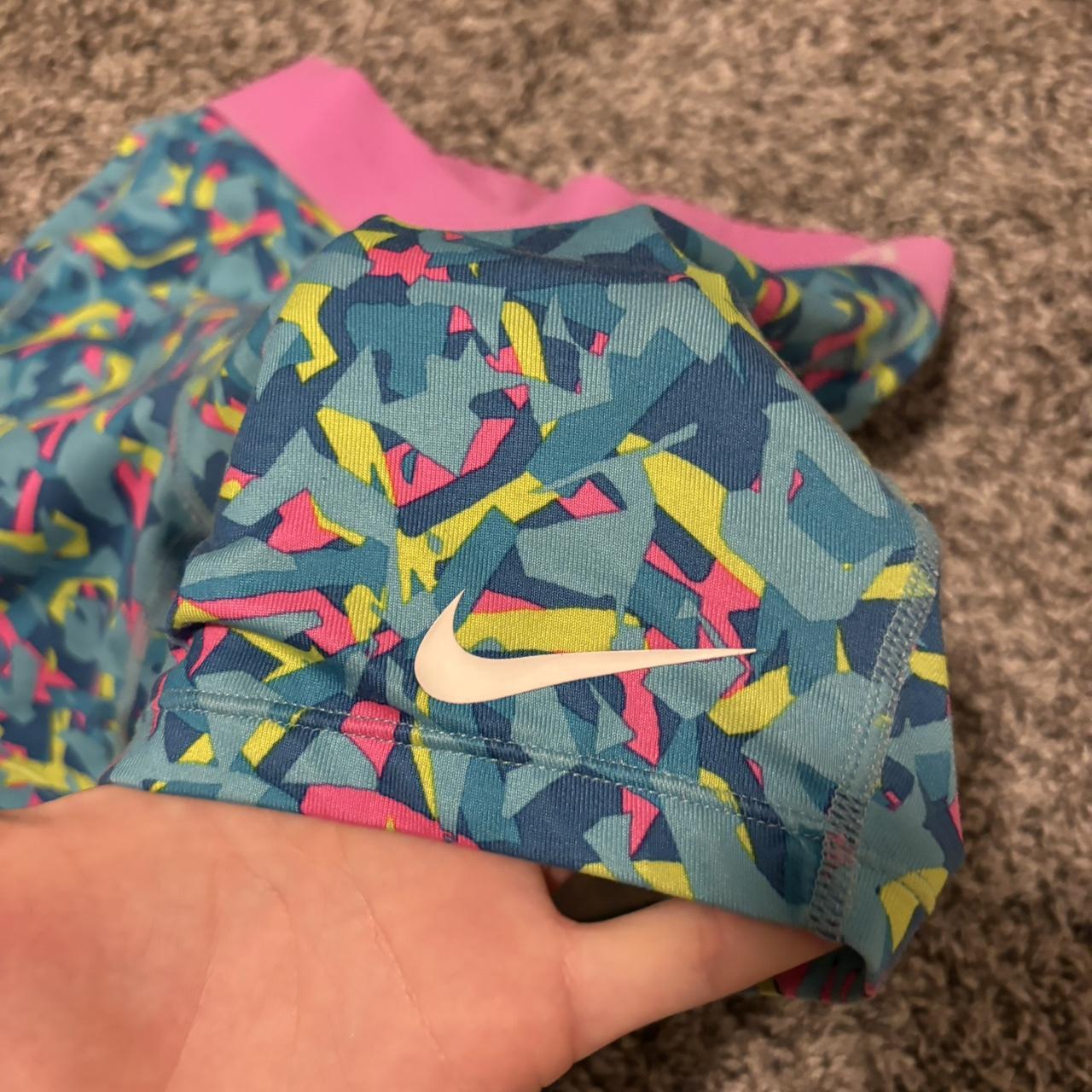 Kids large multi color Nike pro spandex Lightly... - Depop
