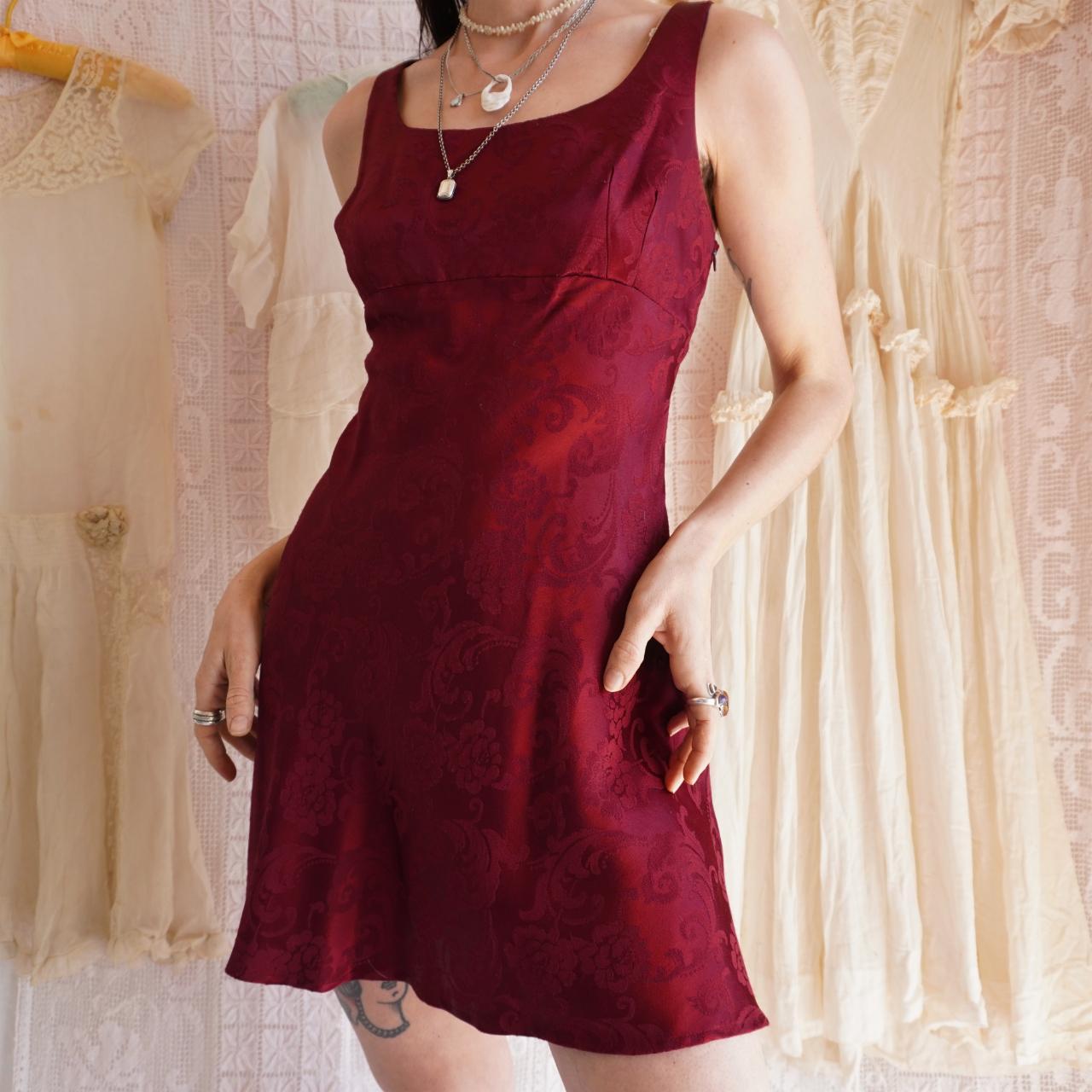 Rampage Women's Burgundy Dress | Depop