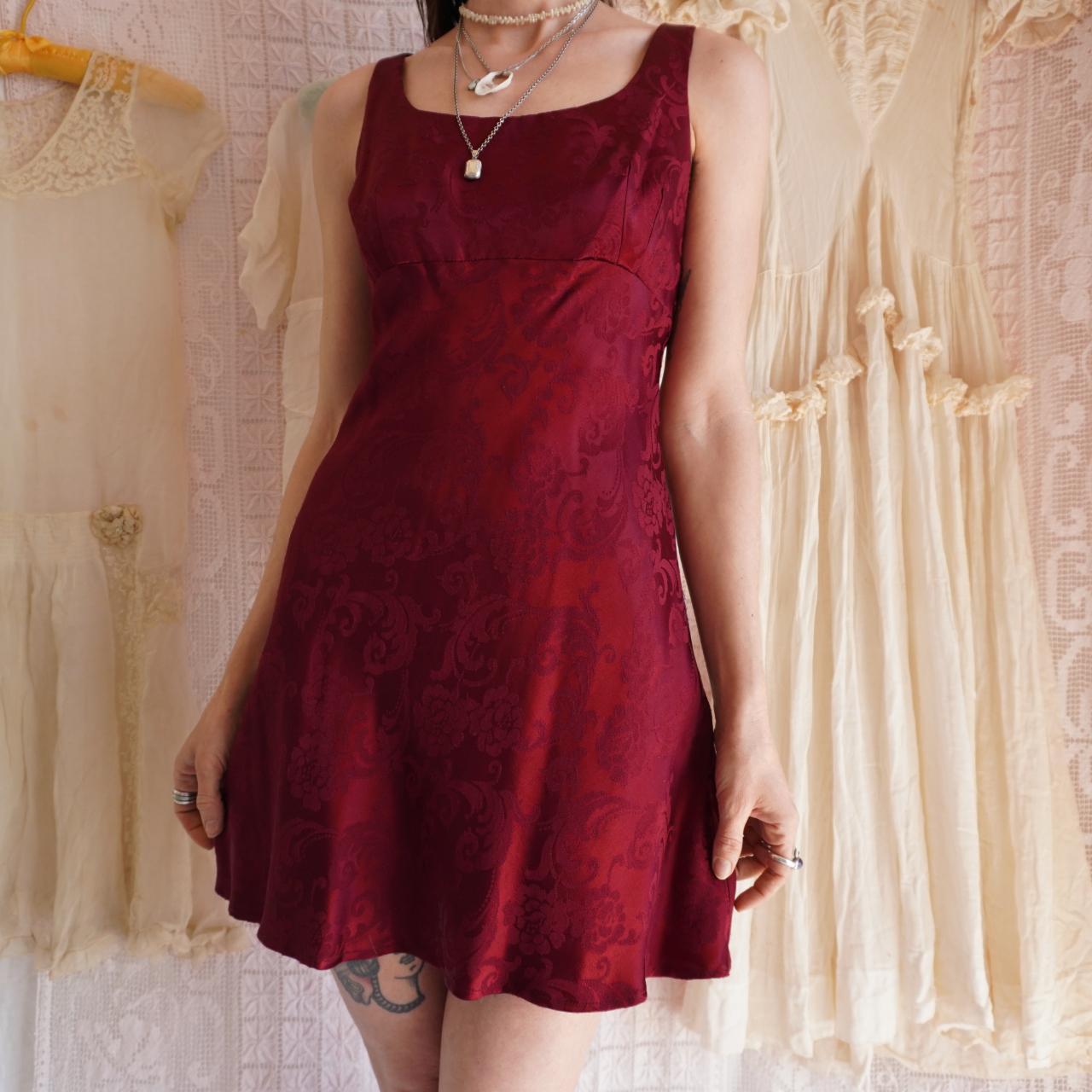 Rampage Women's Burgundy Dress | Depop