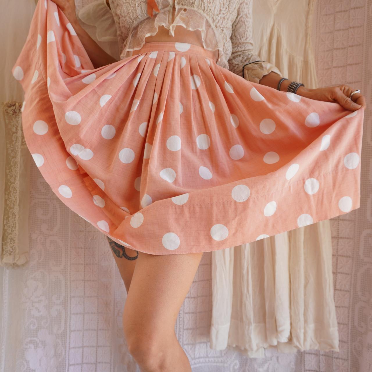 1940s50s Cotton Polka Dot Skirt Super Cute And Depop
