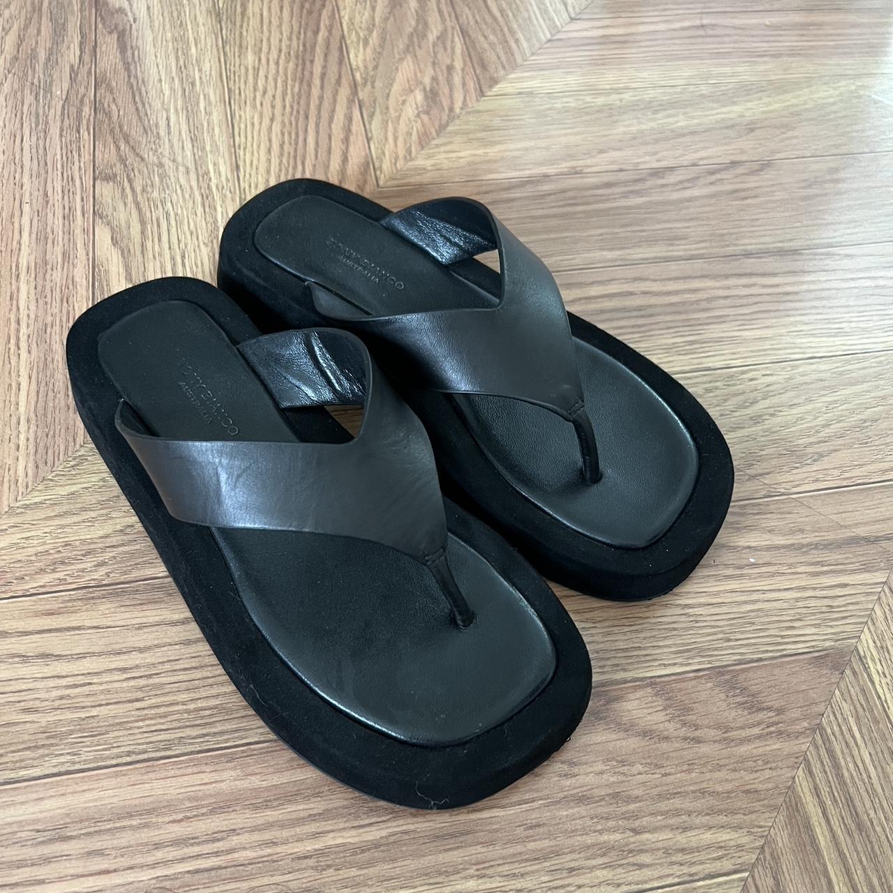 Tony bianco Ives black como sandals • size US 5 •... | Depop