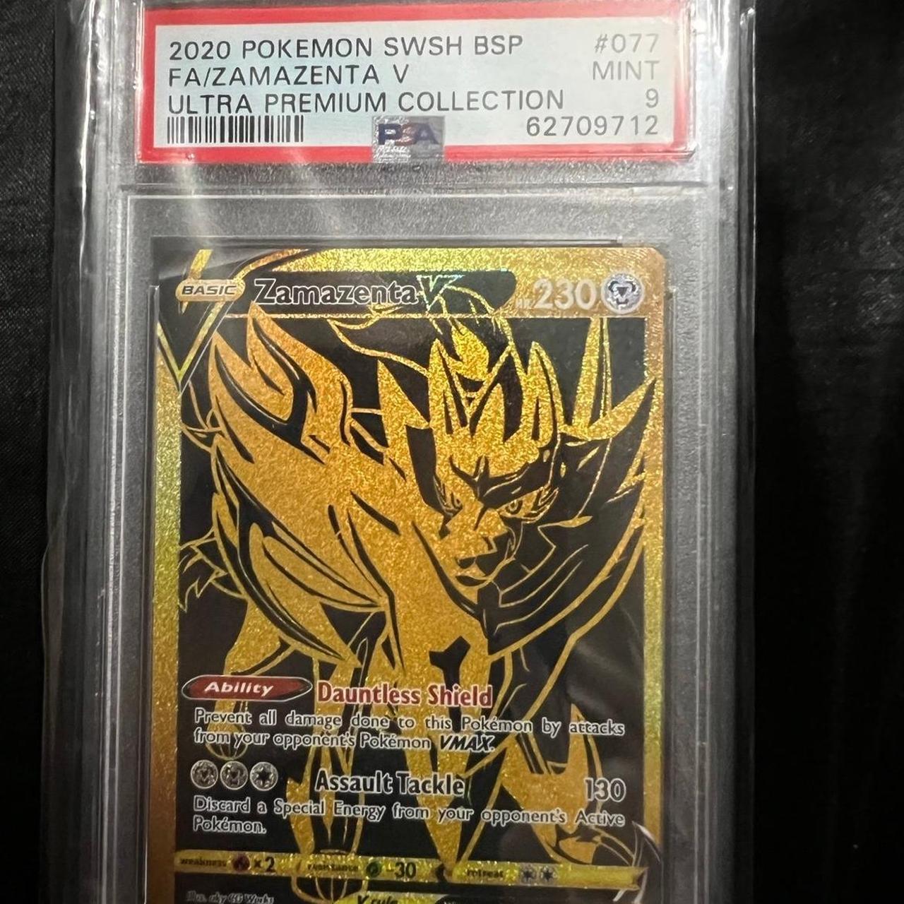 2020 pokemon swsh 077 zamazenta v - psa graded 9!... - Depop
