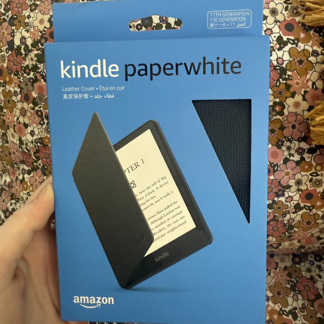 Kindle paperwhite black leather flip case 🖤 11th... | Depop