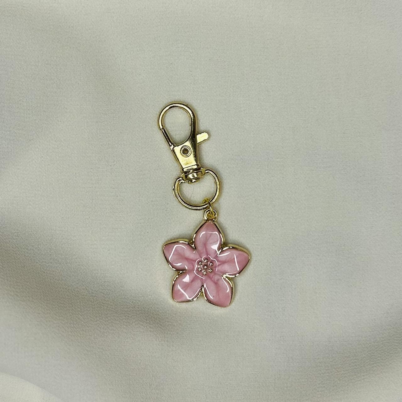 Pink flower keychain!! #keychain #coquette - Depop