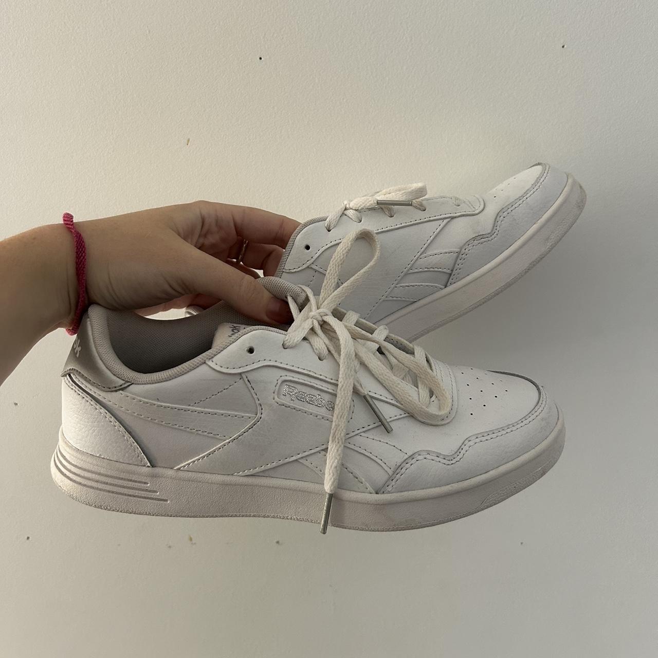 🤍 White Reebok trainers! 🤍 - barely ever worn -... - Depop