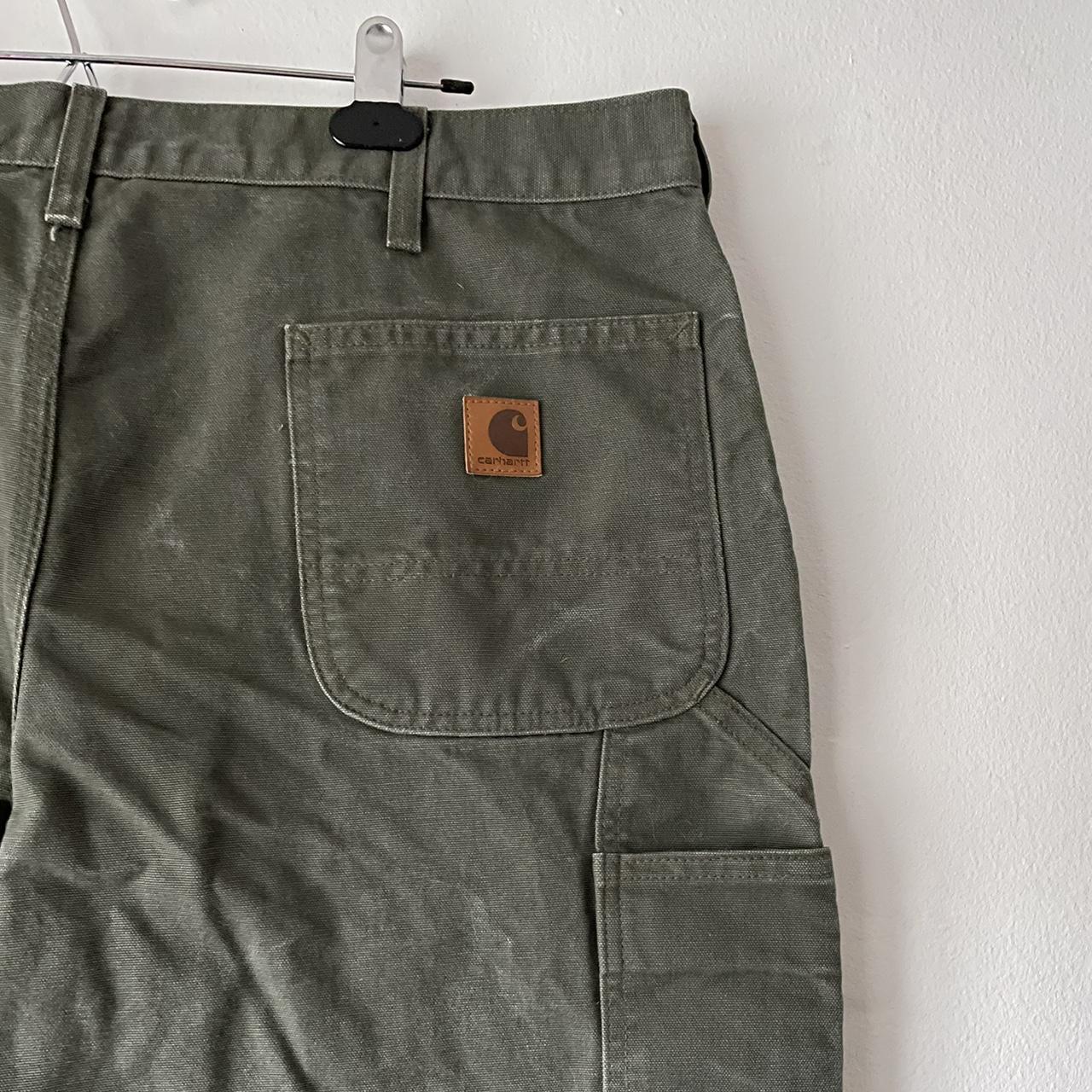 Faded Olive Green Carhartt Original Dungaree Fit... - Depop