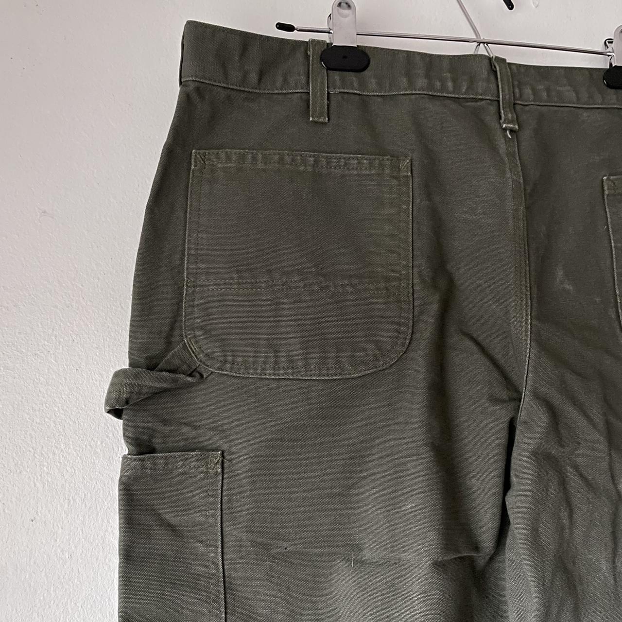 Faded Olive Green Carhartt Original Dungaree Fit... - Depop