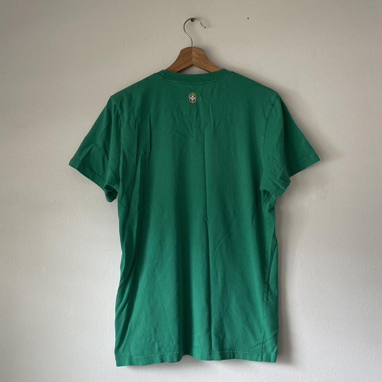 Nike Brazil green and yellow Slim Fit bird t-shirt... - Depop