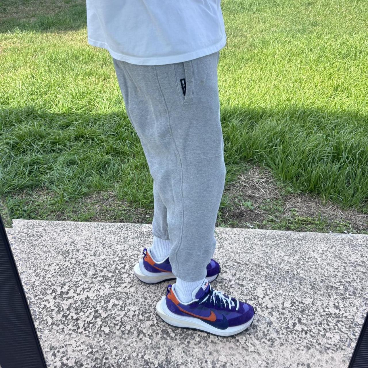 calm luh nike grey y2k early 2000s baggy loose fit... | Depop