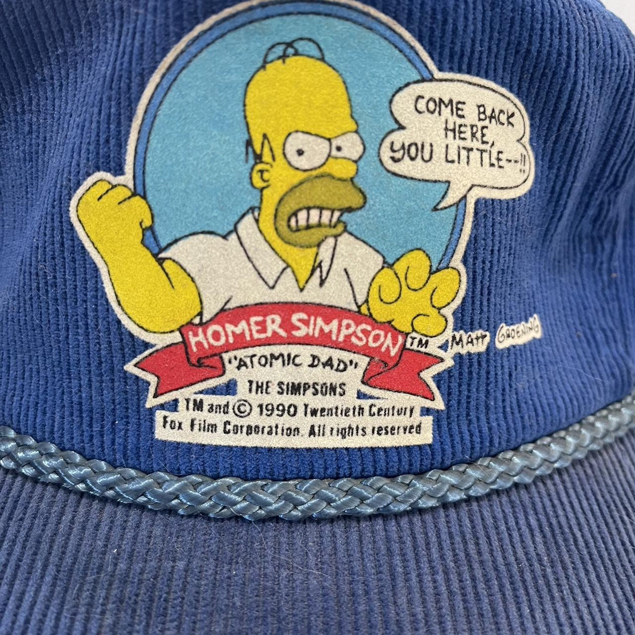 Vintage original 1990 Simpsons corduroy trucker hat.... | Depop