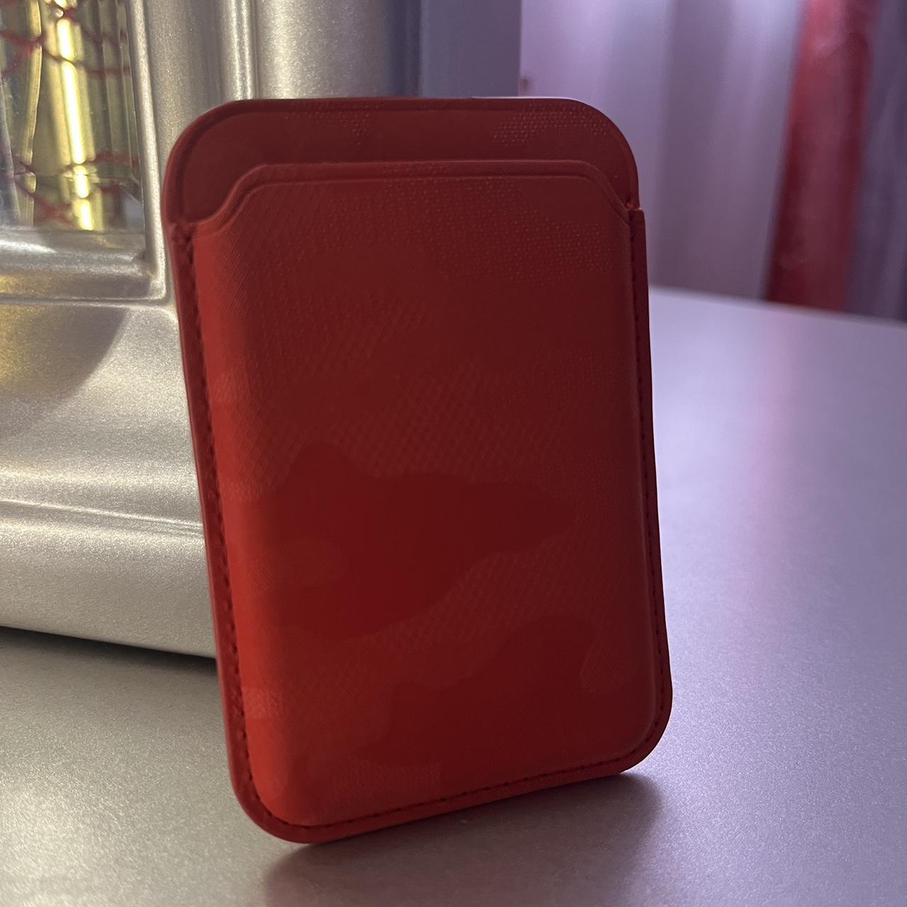 Magsafe red camo phone wallet - Depop