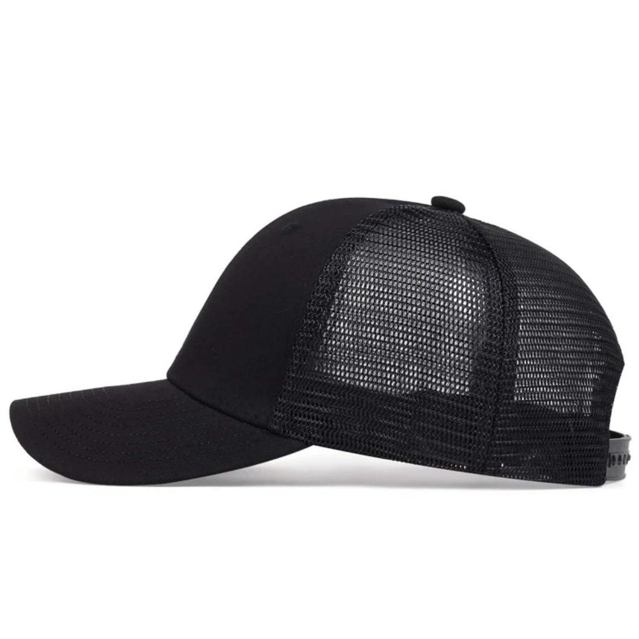 🖤 PLAIN BLACK TRUCKER CAP – UNISEX Minimalist... | Depop