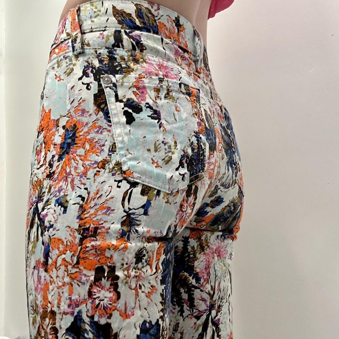 Really cool artistic pants! Stretchy skinny jeans... - Depop