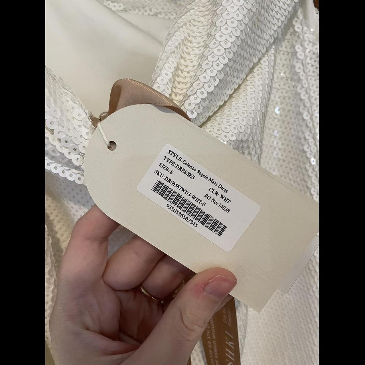 Size small Meshki white maxi dress - never worn - Depop