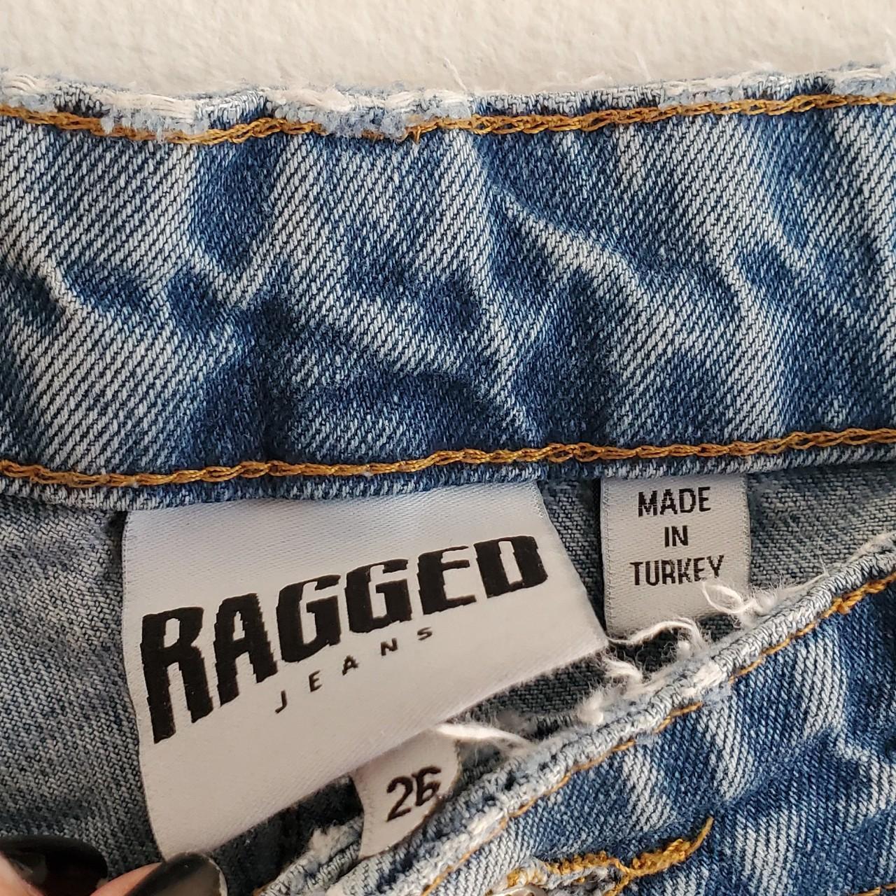 ragged low-rise wide legged jeans from urban... - Depop