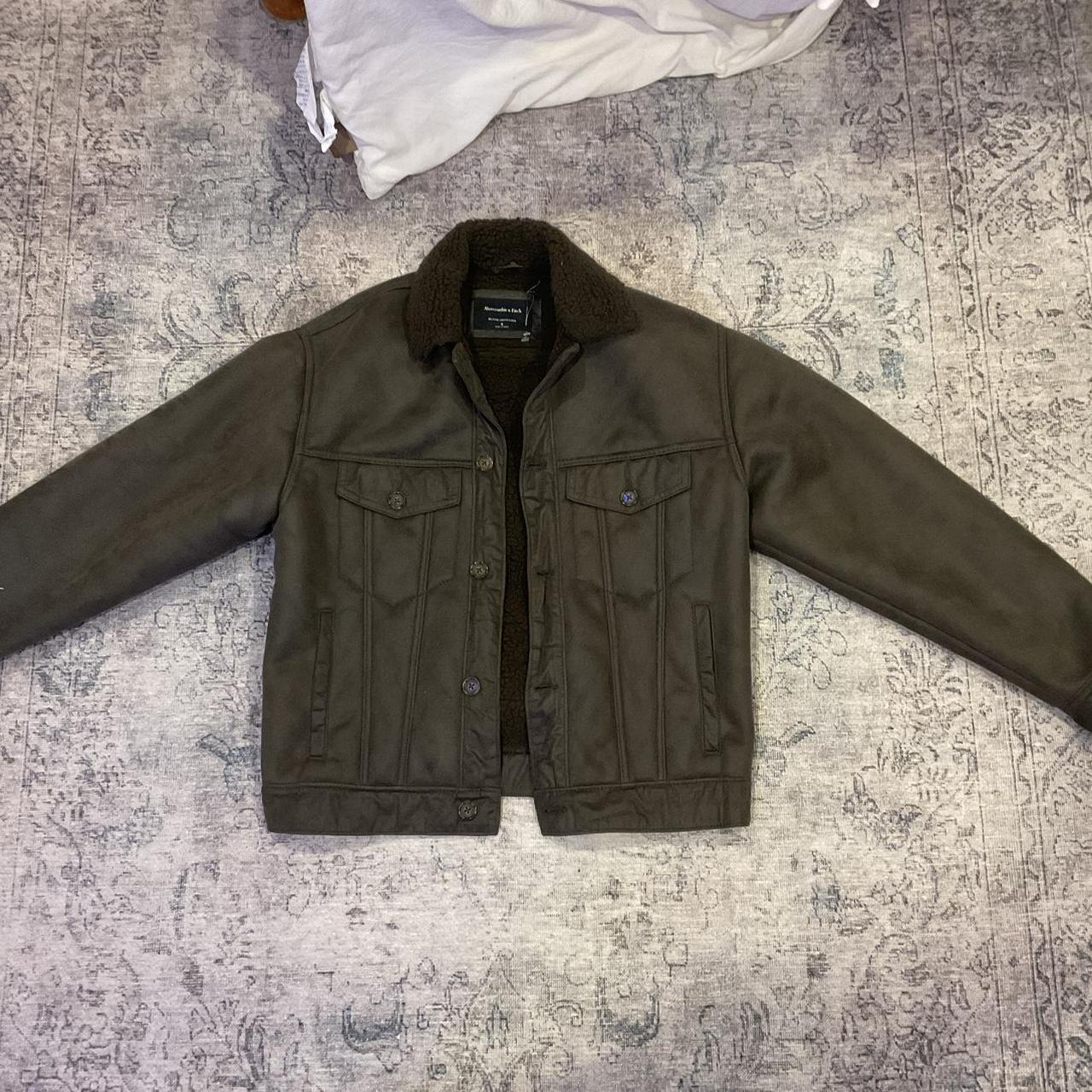 ABERCROMBIE LEATHER JACKET W FUR INSIDE - Depop