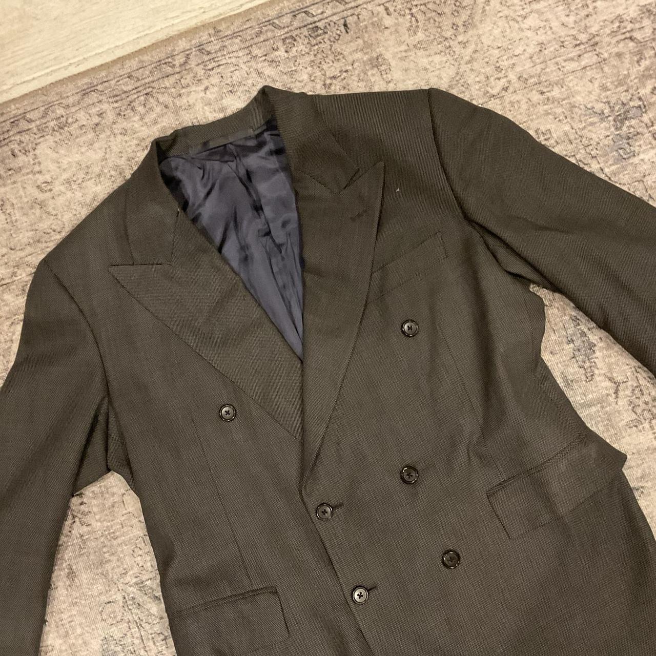 OVERSIZED BLAZER MEN GREY N BLACK SIZE L - Depop
