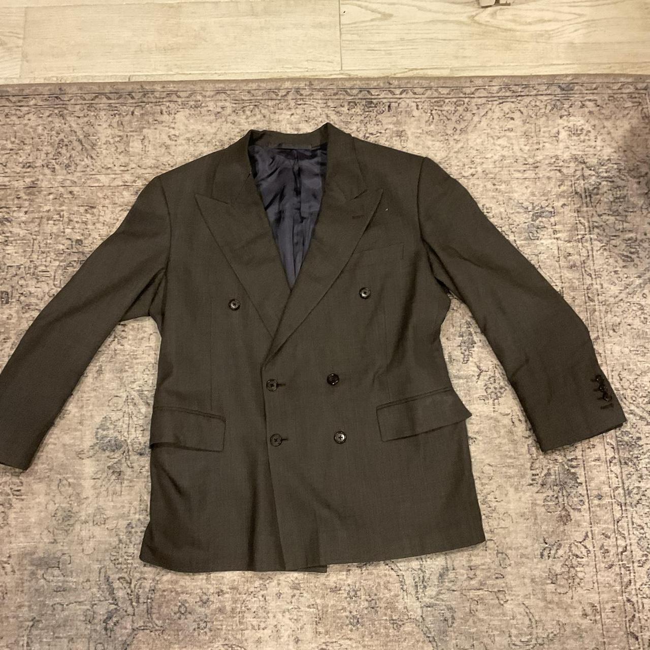 OVERSIZED BLAZER MEN GREY N BLACK SIZE L - Depop