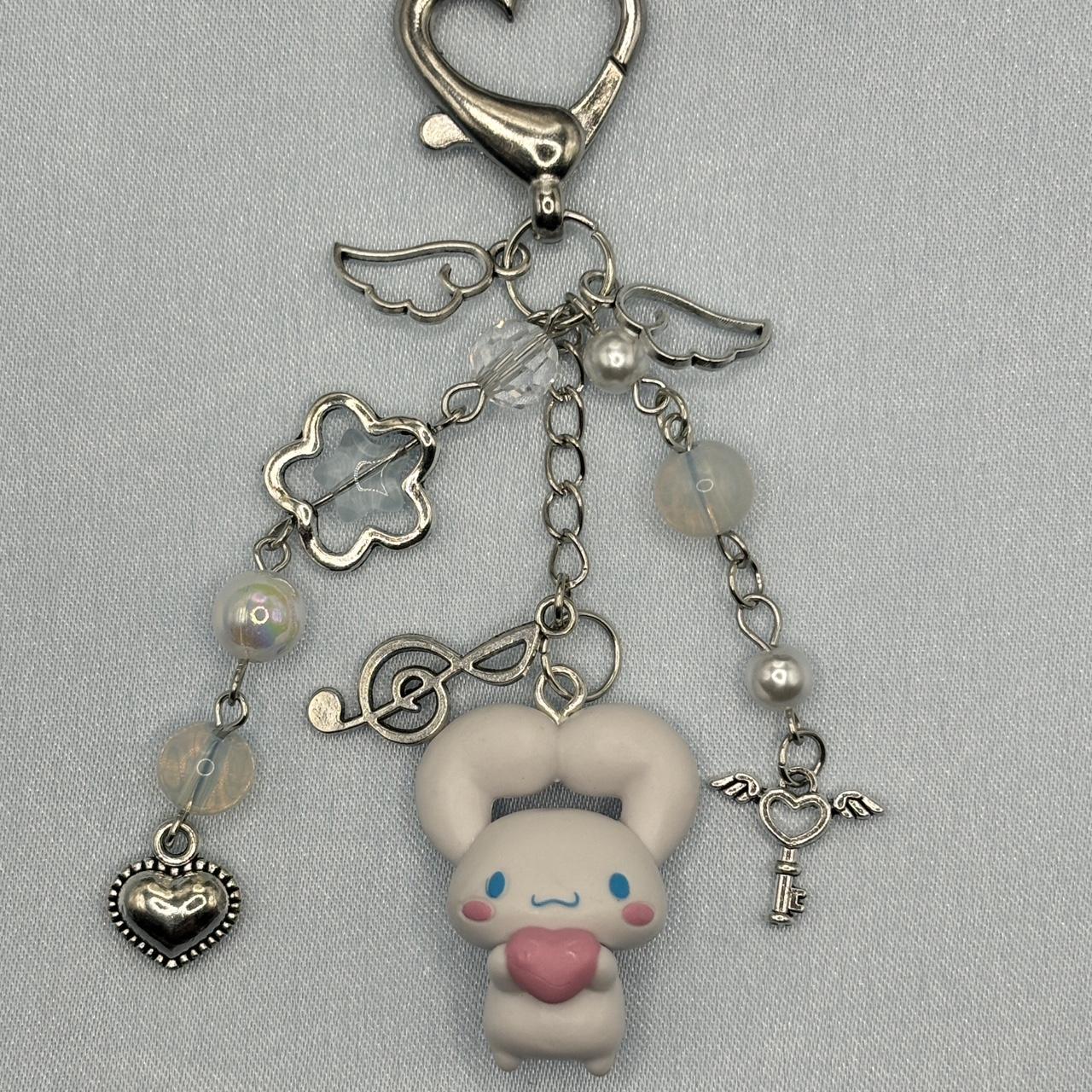 Cinnamoroll keychain with a little keychain charm... - Depop