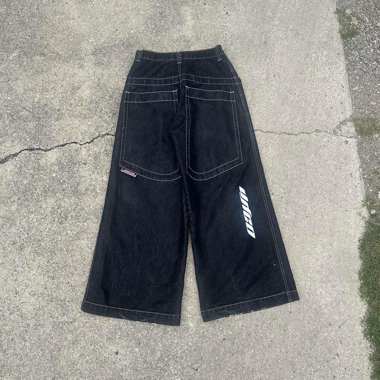JNCO Men's Black Jeans JNCO Solid States Measured... - Depop