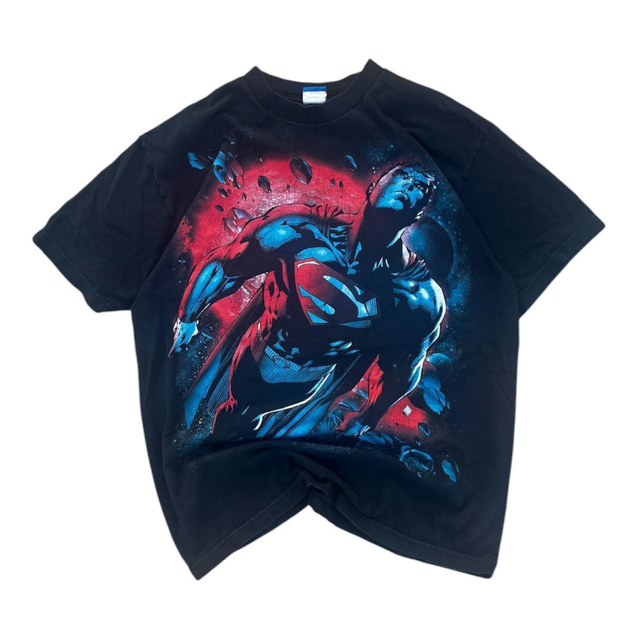 Y2K Superman Tee with insane print Measurements:... | Depop