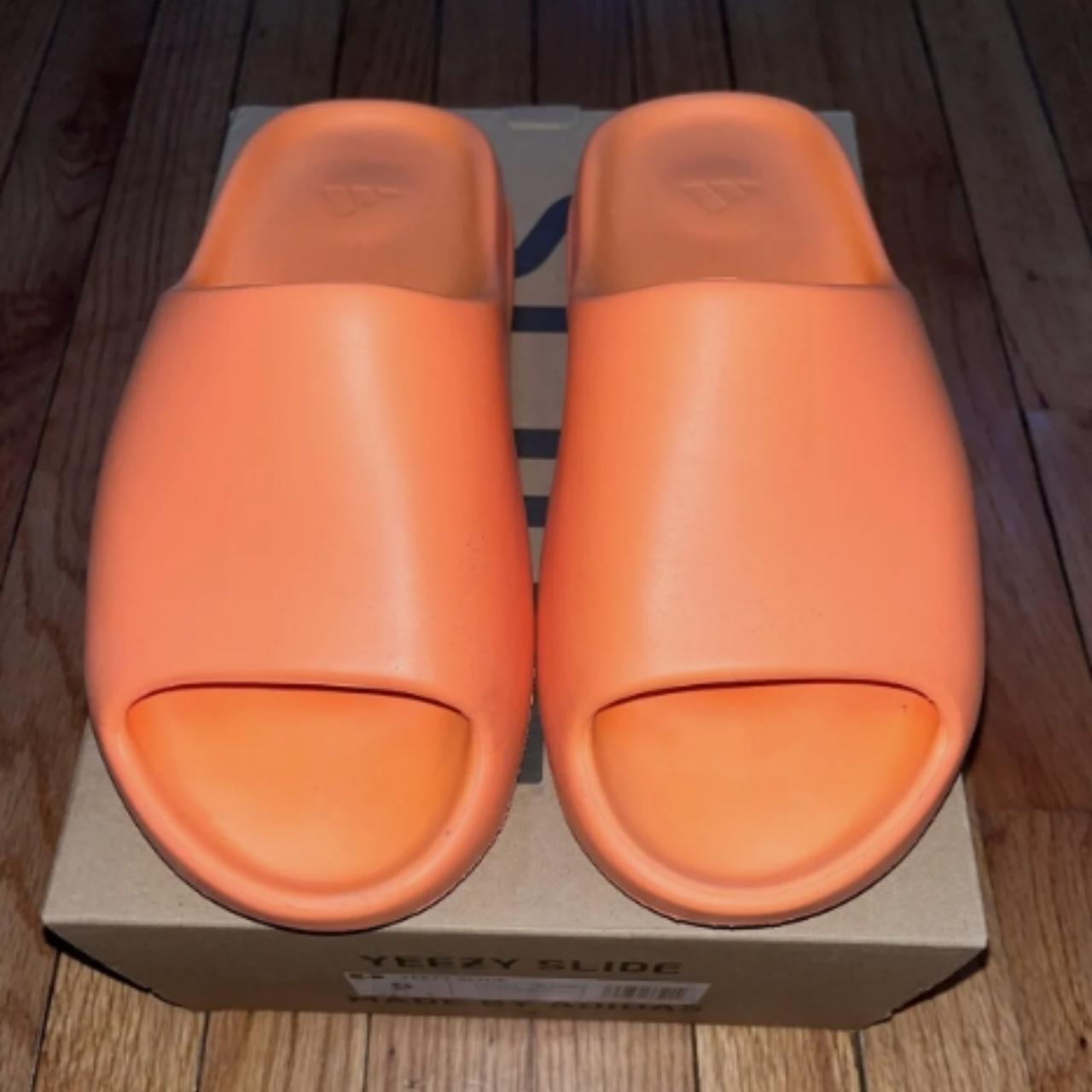 Fashion Women Size US7 yeezy slide Enflame... - Depop