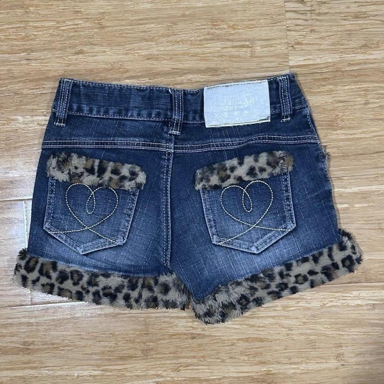 japanese brand jenni -> denim shorts with cute fur... - Depop