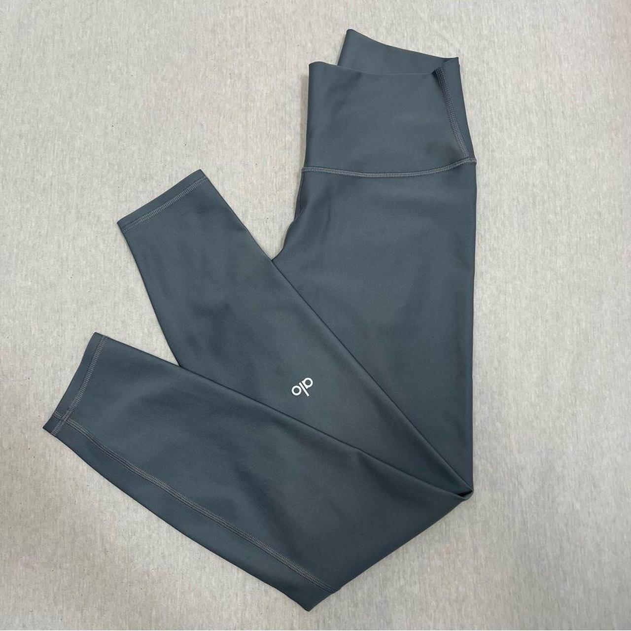alo Steel Blue Leggings Size Small Waist: 11... - Depop