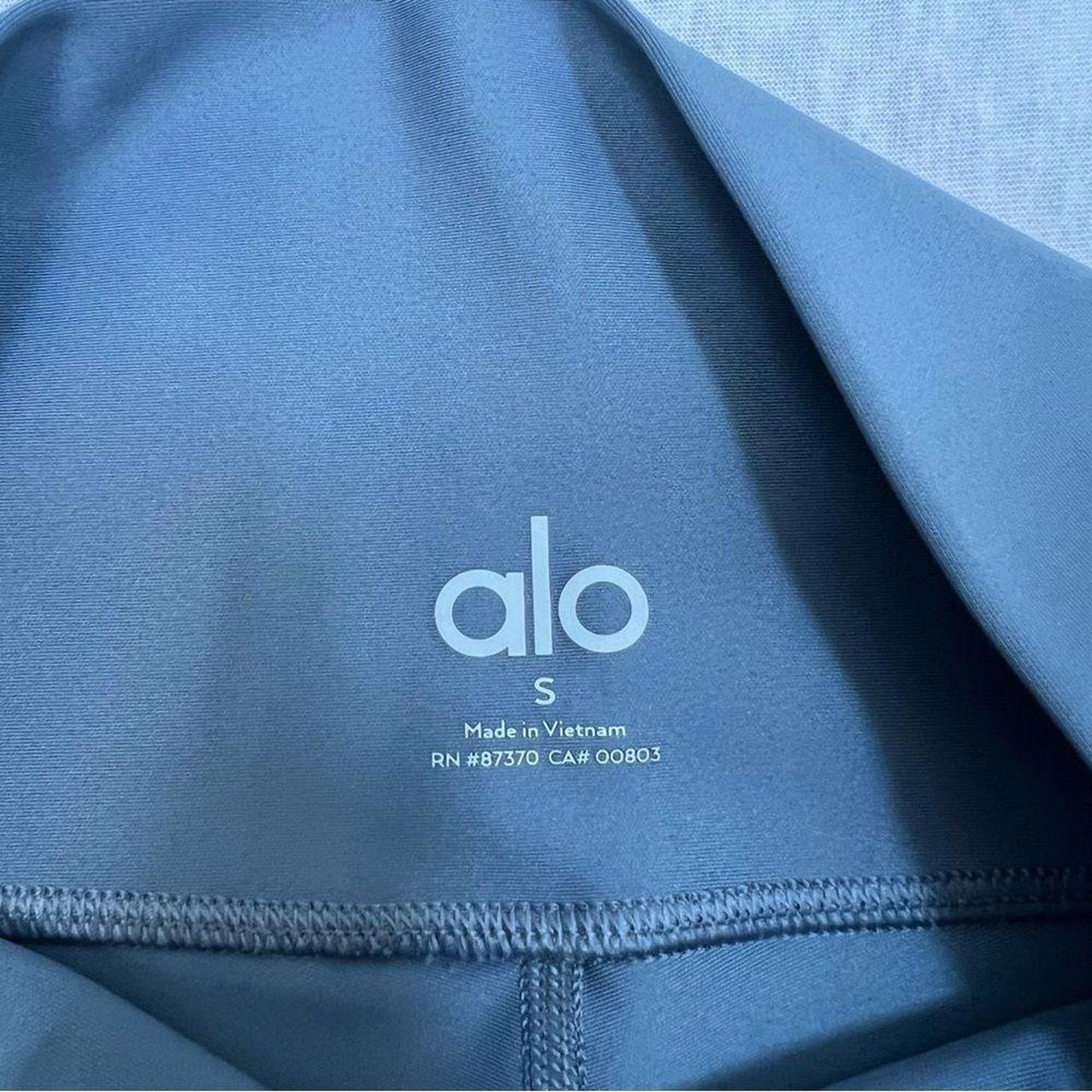 alo Steel Blue Leggings Size Small Waist: 11... - Depop