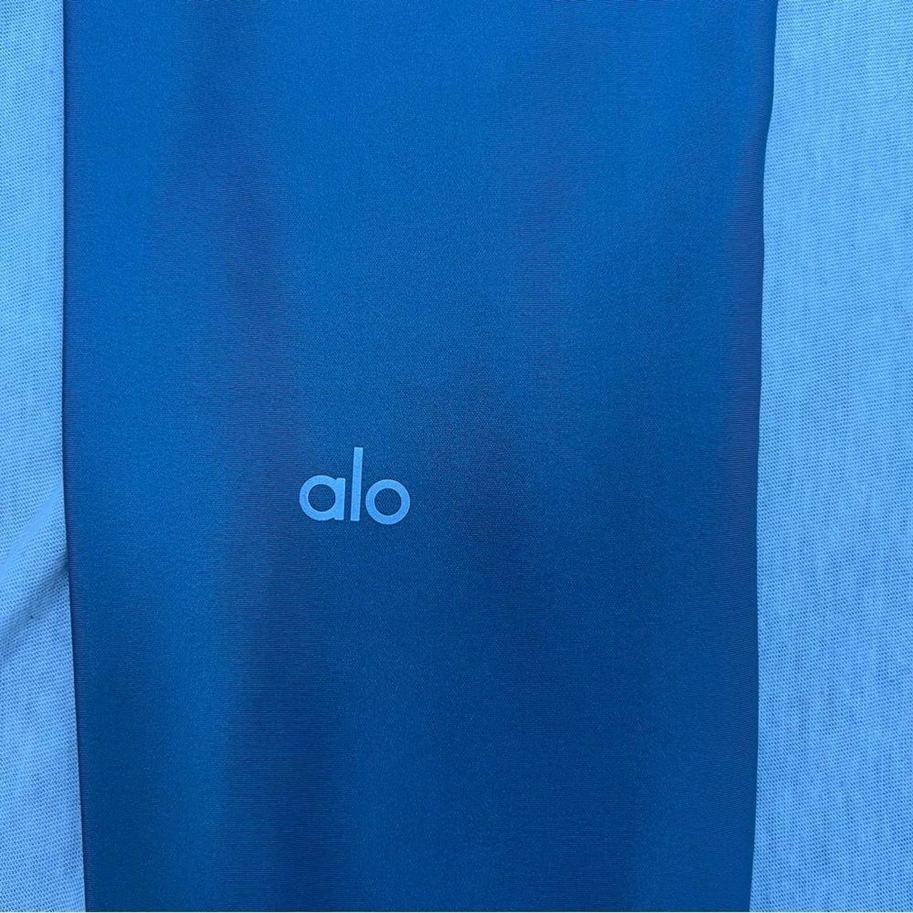 alo Steel Blue Leggings Size Small Waist: 11... - Depop