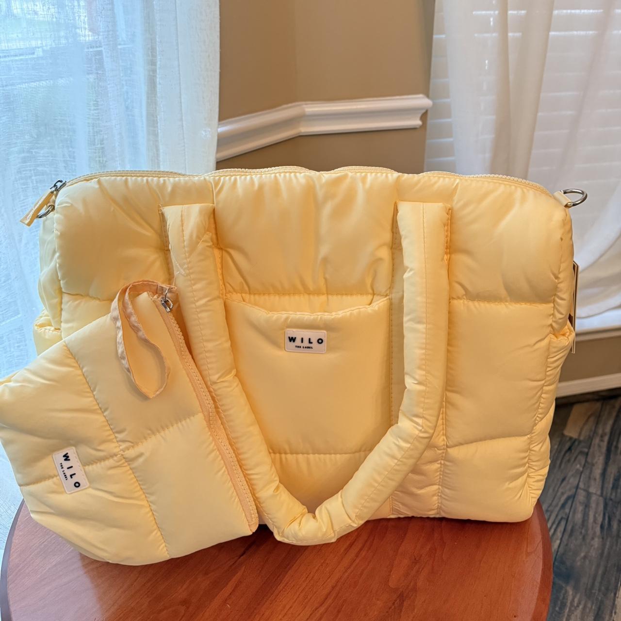Wilo The Label Multi Pocket Weekender in Butter Yellow! | Depop
