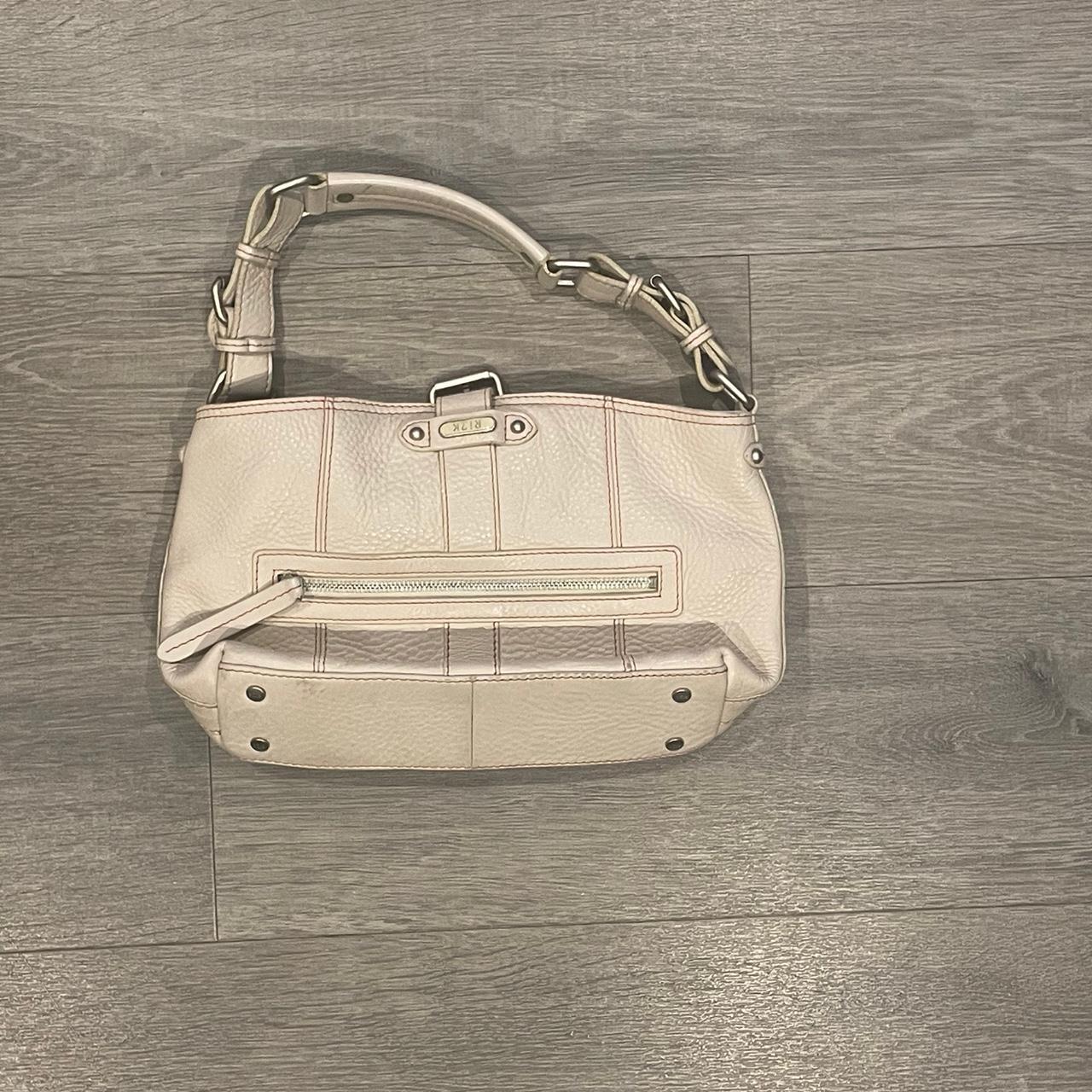 Vintage y2k Ri2k white cream shoulder slouchy hobo... | Depop