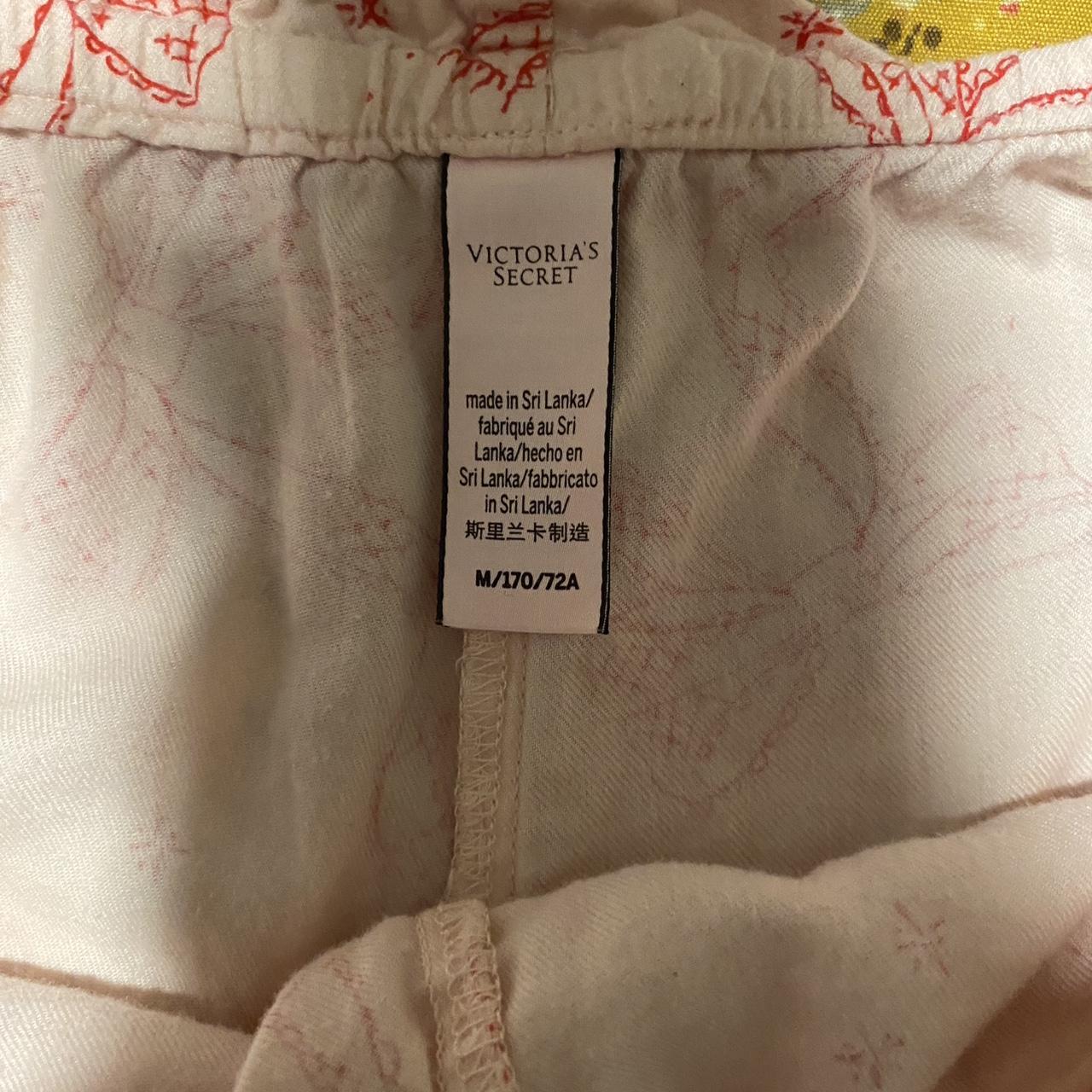 Victoria Secret sleep wear shorts White and red bow... - Depop