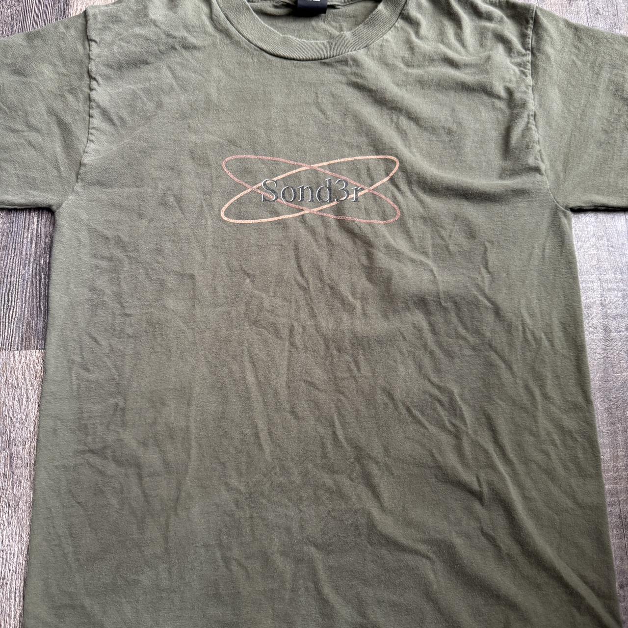 “sonder” graphic green tshirt - Depop