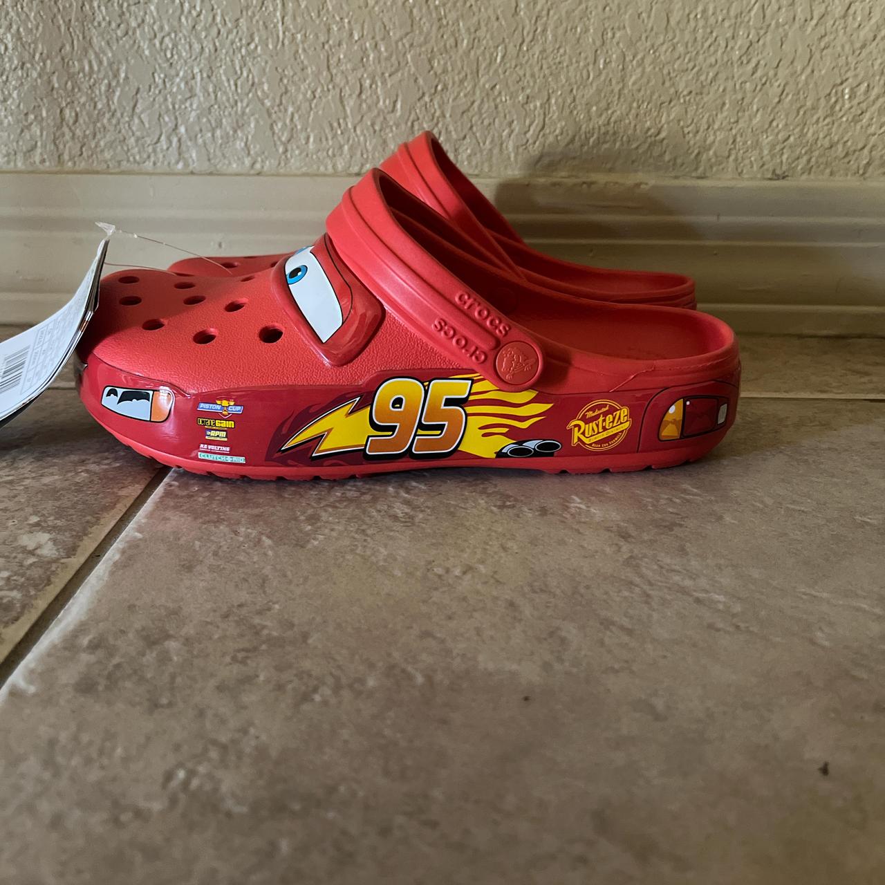 Lightning McQueen Crocs ADULT Never worn Brand new... - Depop