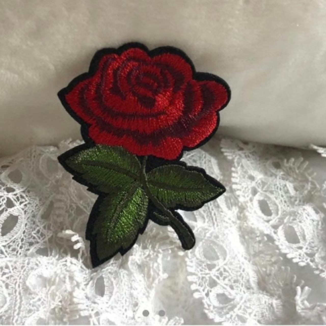 Iron on patch Rose flower -D Brand new Measurement:... | Depop