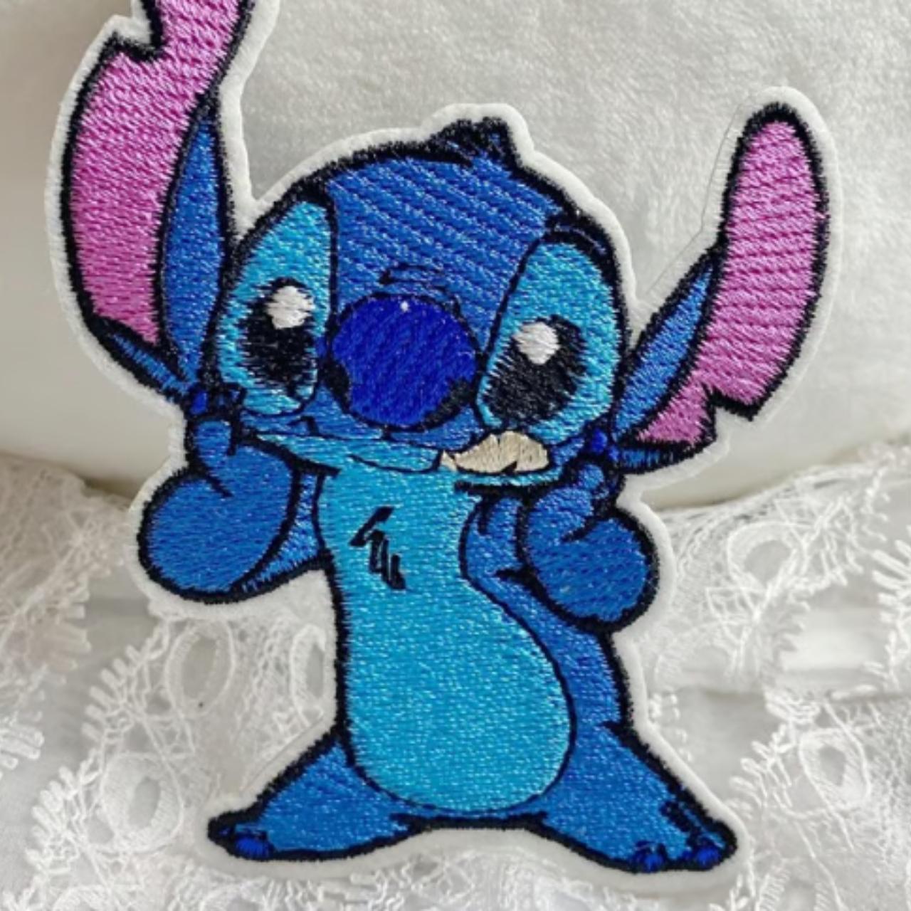 Iron on patch Blue cute Stitch -G Brand... - Depop