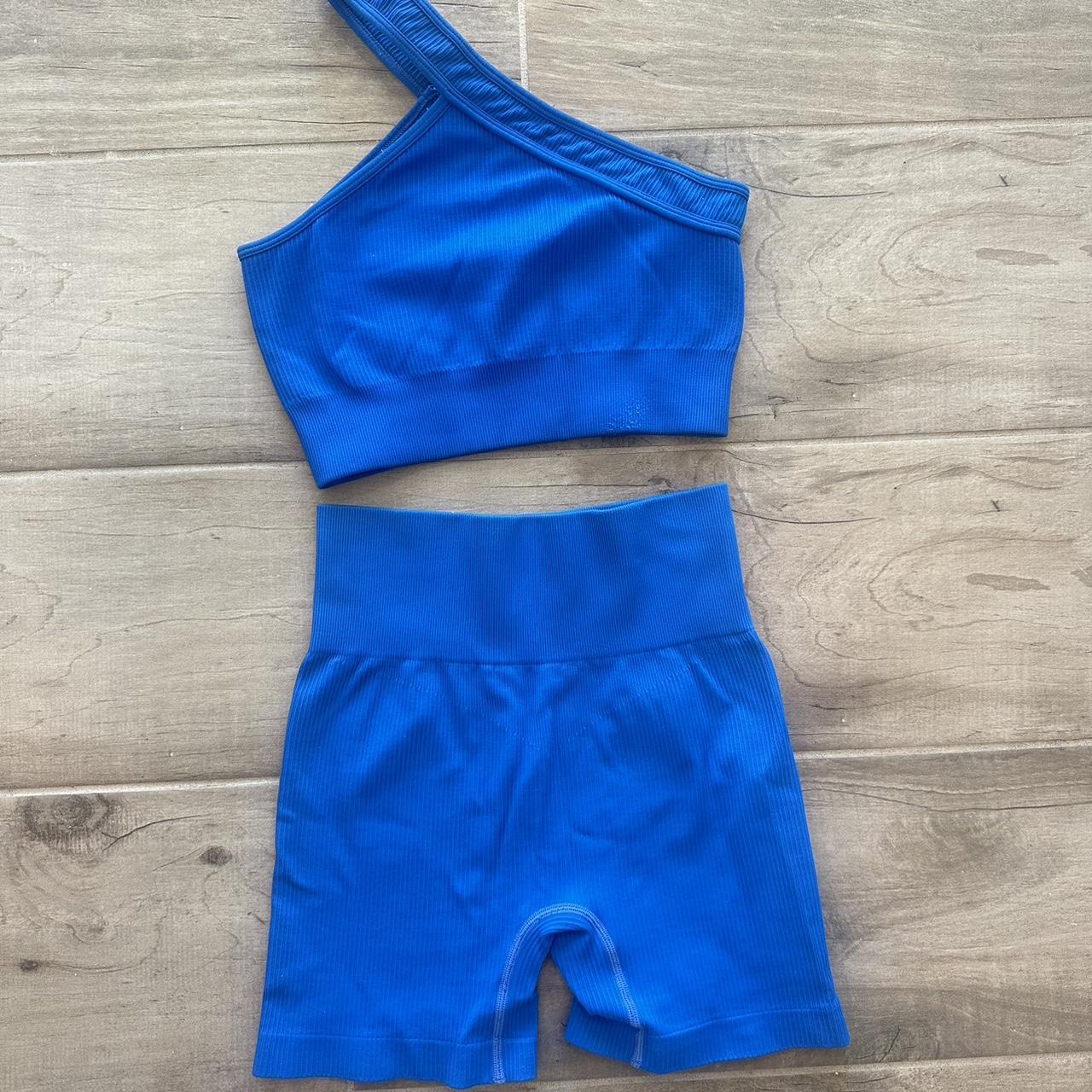Dark blue workout set - Depop
