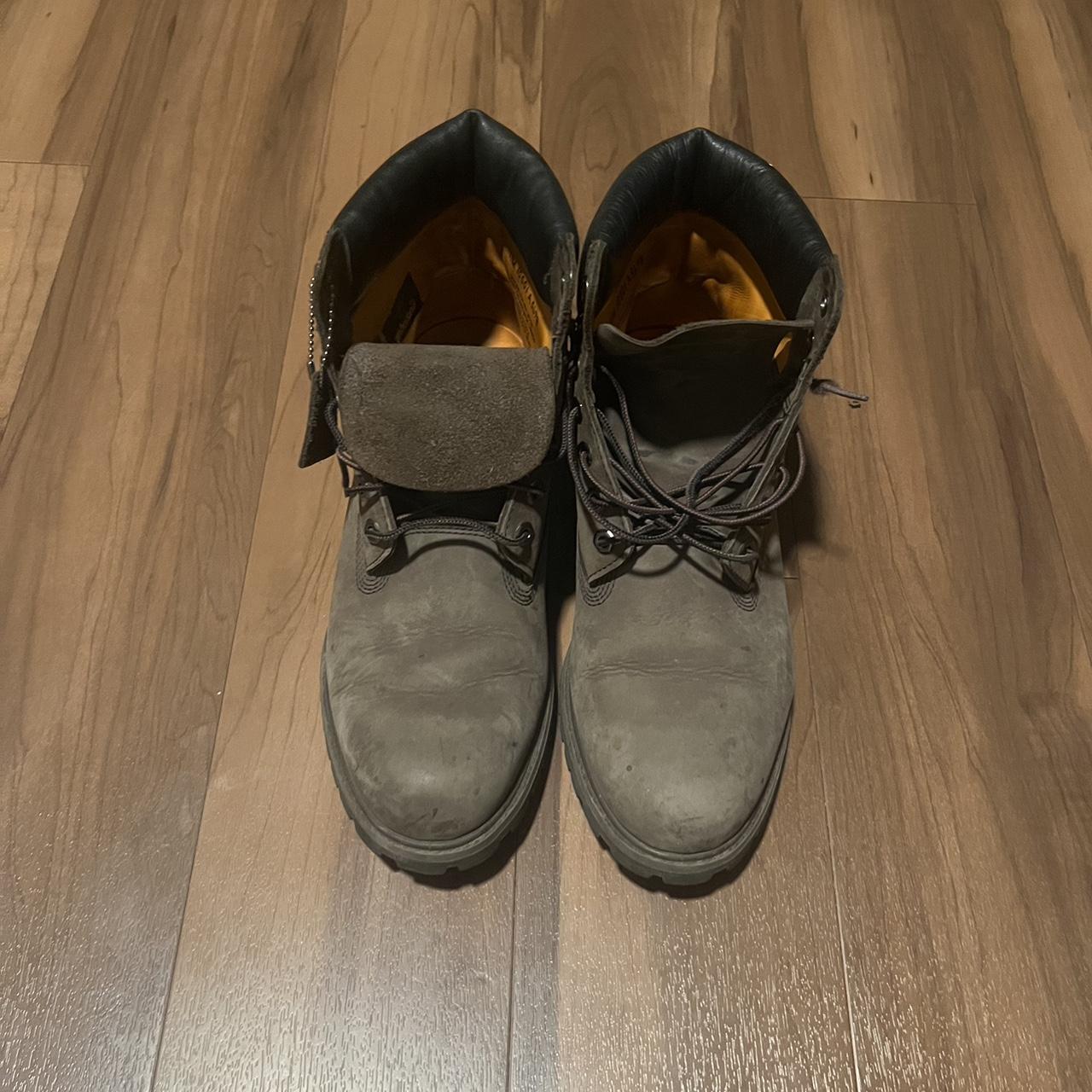brown timbs fairly new - Depop