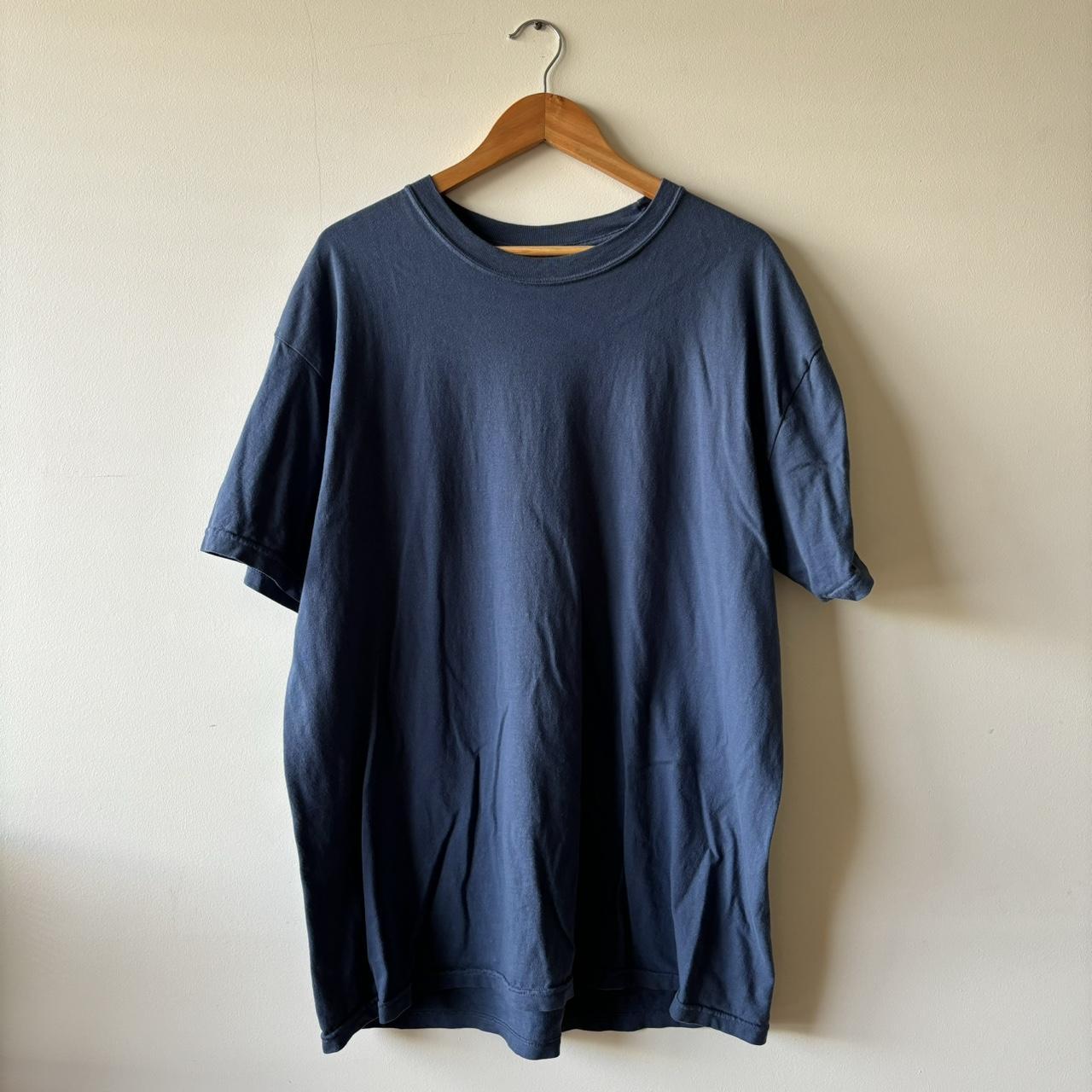 Plain Blue Tee Length 74cm Pit to Pit 58cm Bundles... - Depop