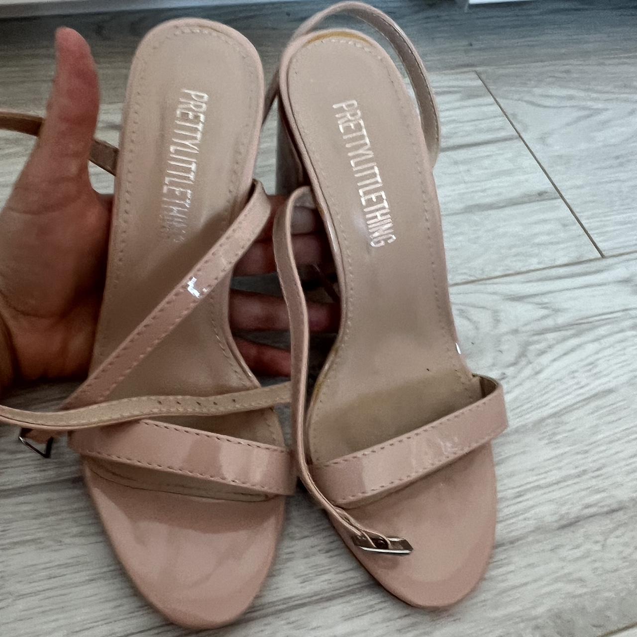 Pretty little thing nude pink block heels 👠 worn... - Depop