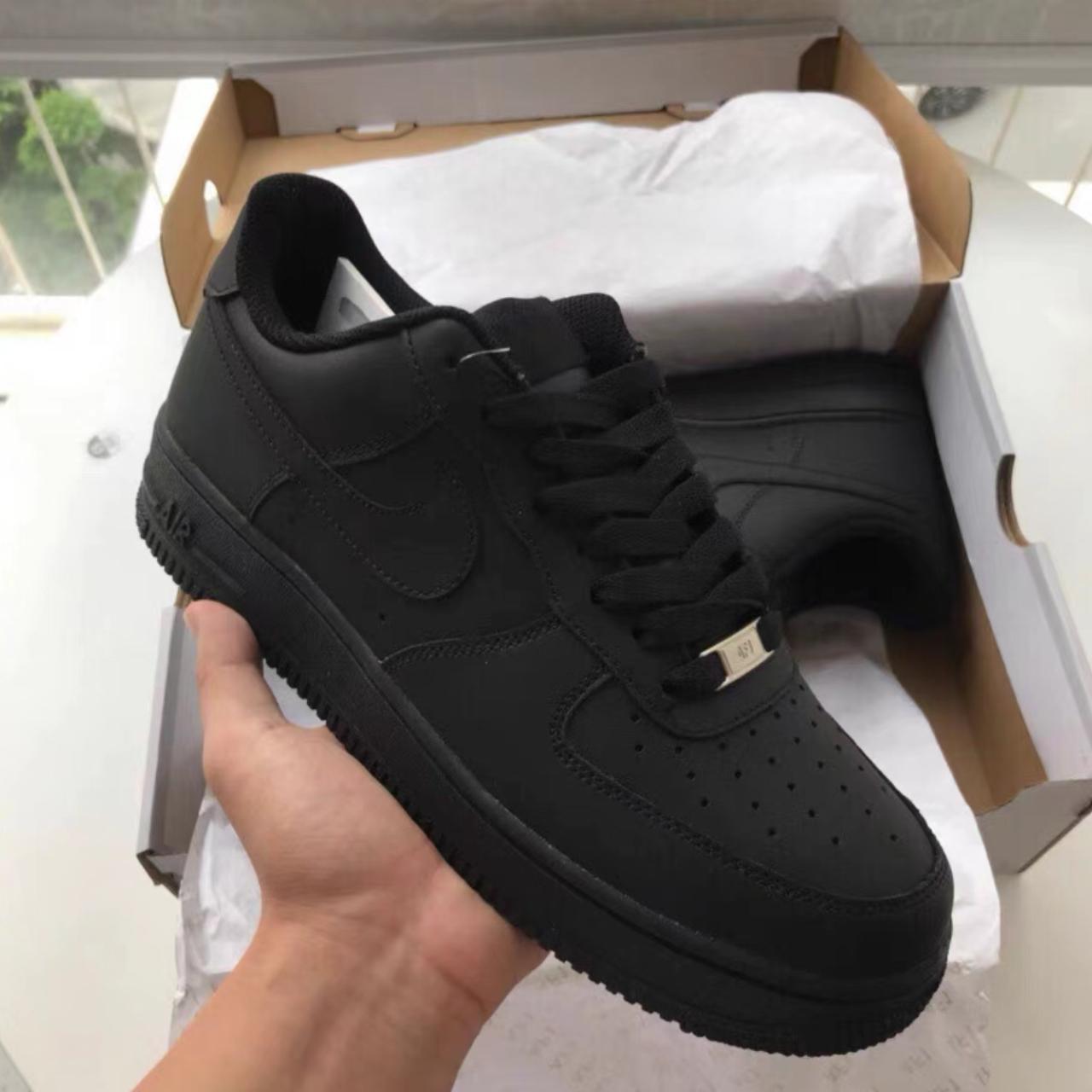 Nike Air Force 1 All Black - Depop