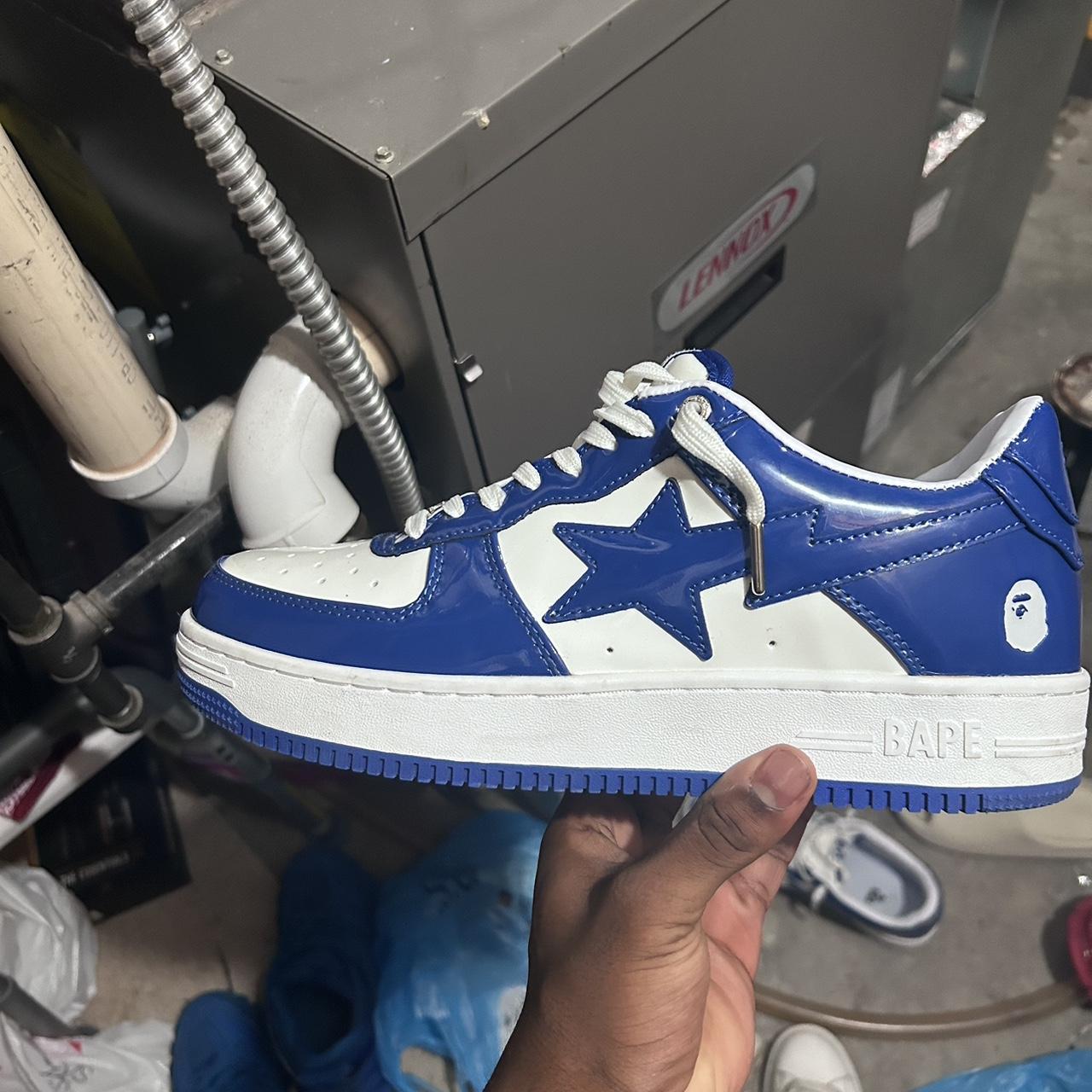 Blue Bapestas - Depop
