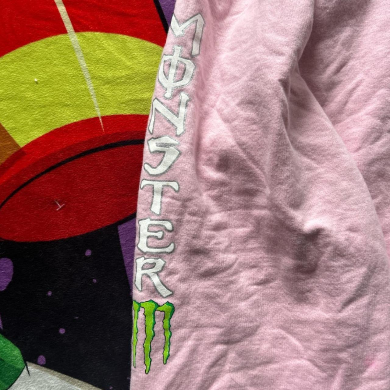 Pink rare monster energy jacket :DD size XL!!To my... - Depop