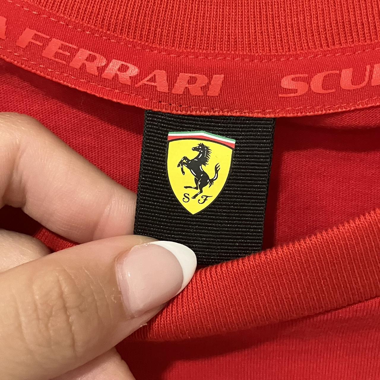 AUTHENTIC! red ferrari shirt size medium runs... - Depop