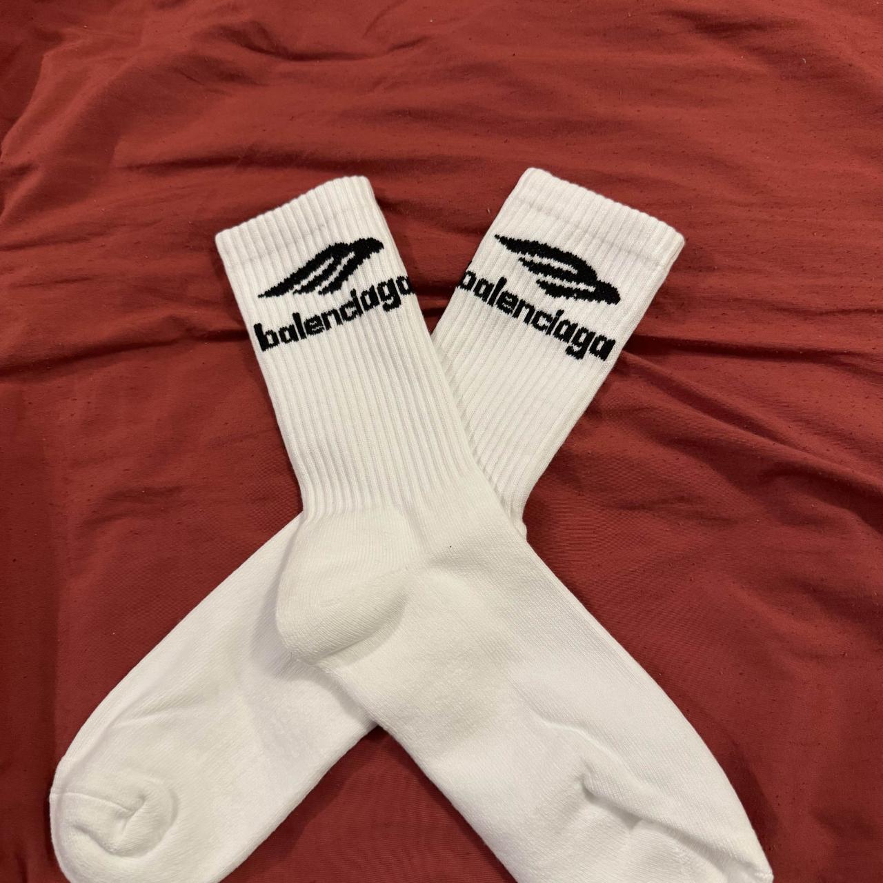 balenciaga sporty b logo socks - comes as shown,... - Depop